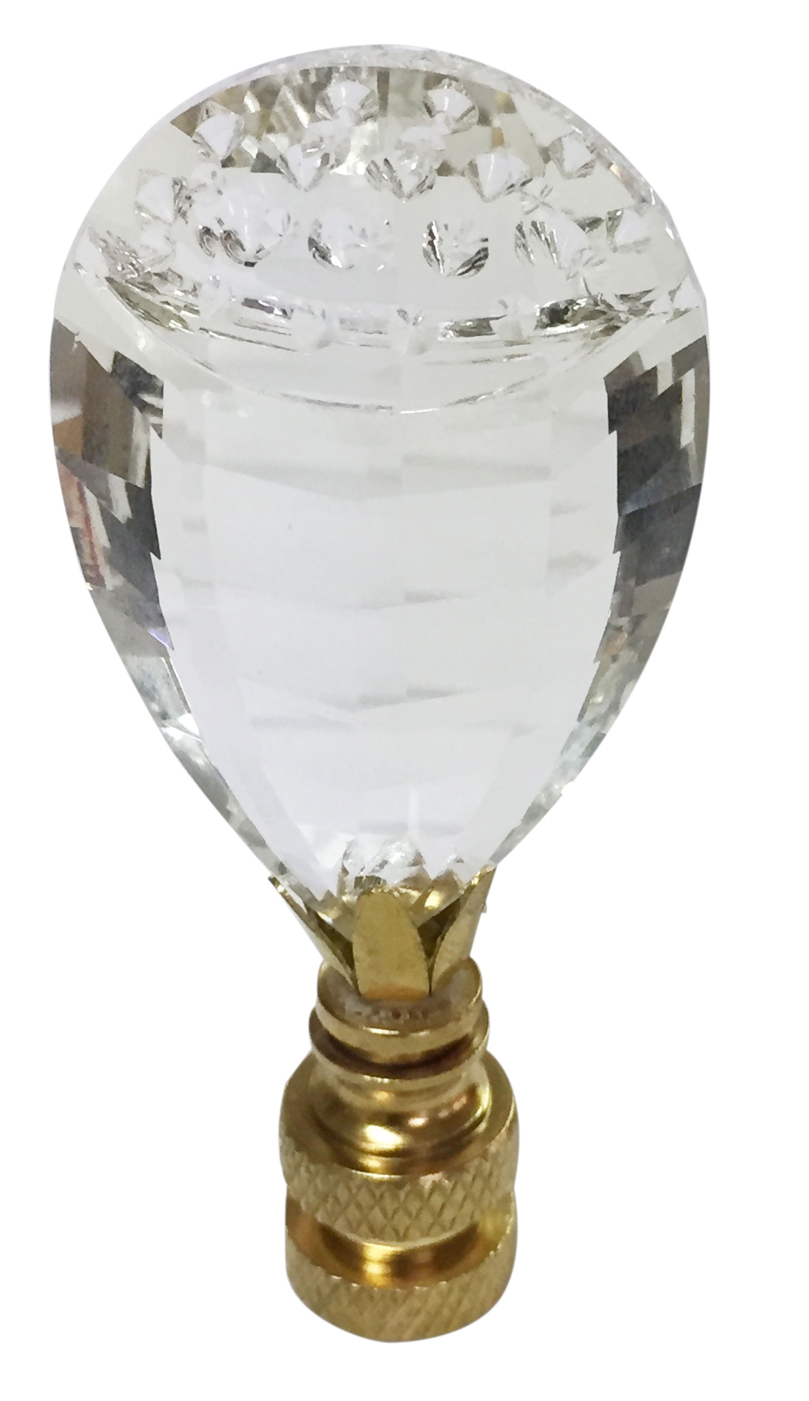 Royal Designs, Inc. Balloon Drop Clear K9 Crystal Lamp Finial for Lamp ...