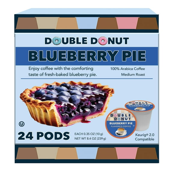 Double Donut Decaf Coffee Pods Variety Pack, Medium Roast, Single Serve ...