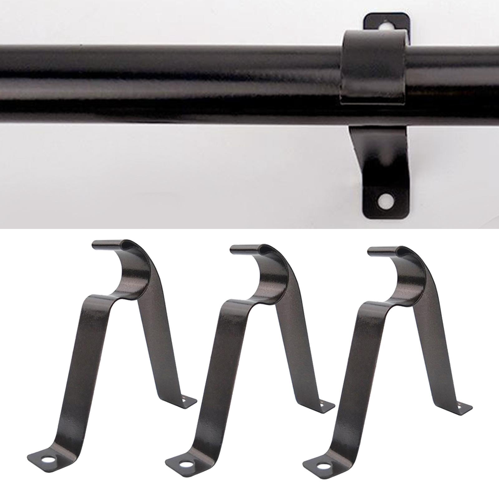 Adjustable 19-25mm Curtain Rod Brackets Window Rod Holders Curtain ...