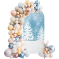 5FT Arch Backdrop Covers, Blue Christmas Wedding Arch Cover Stretchy ...