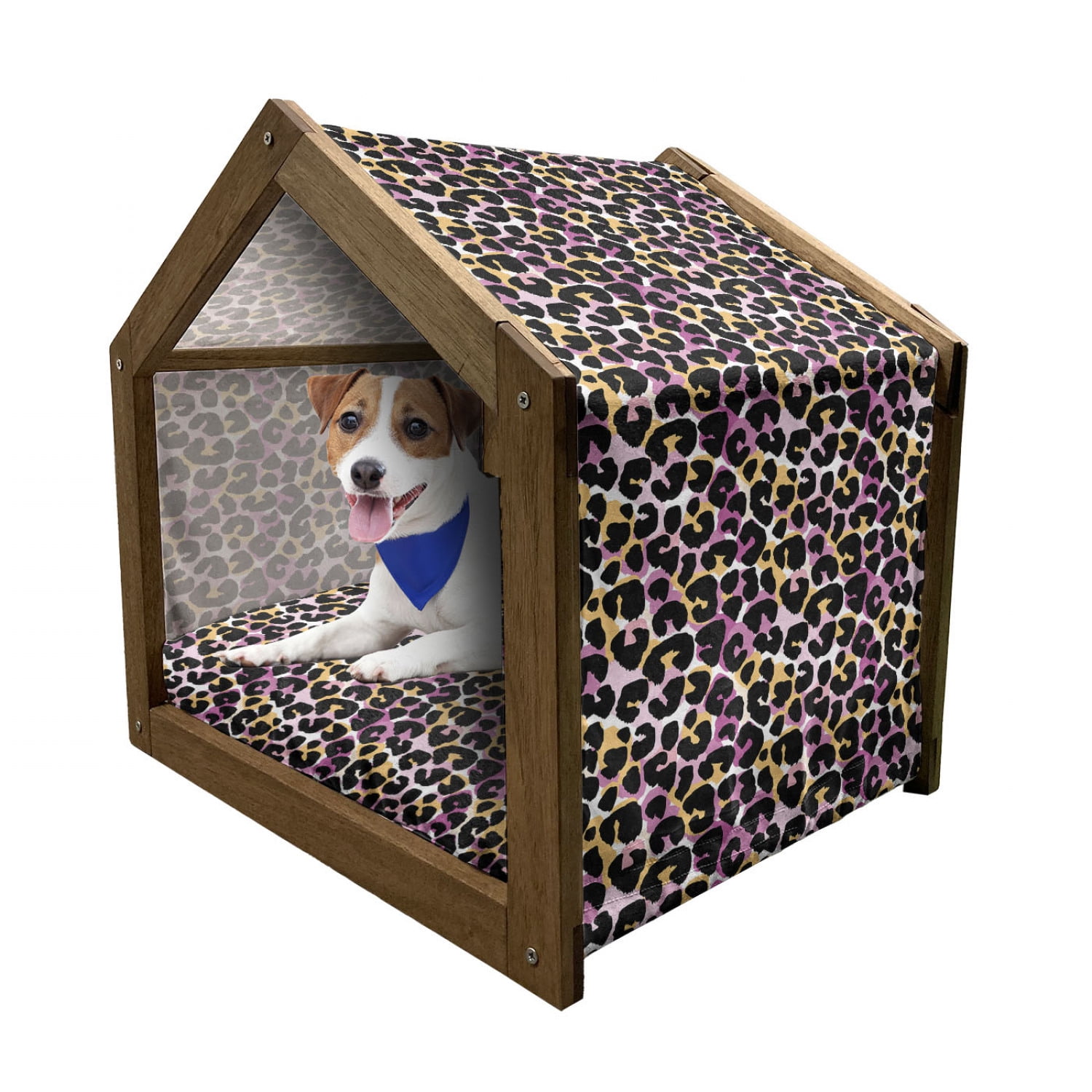 Leopard Print Pet House, Abstract Wild Exotic Animal Skin Pattern in ...