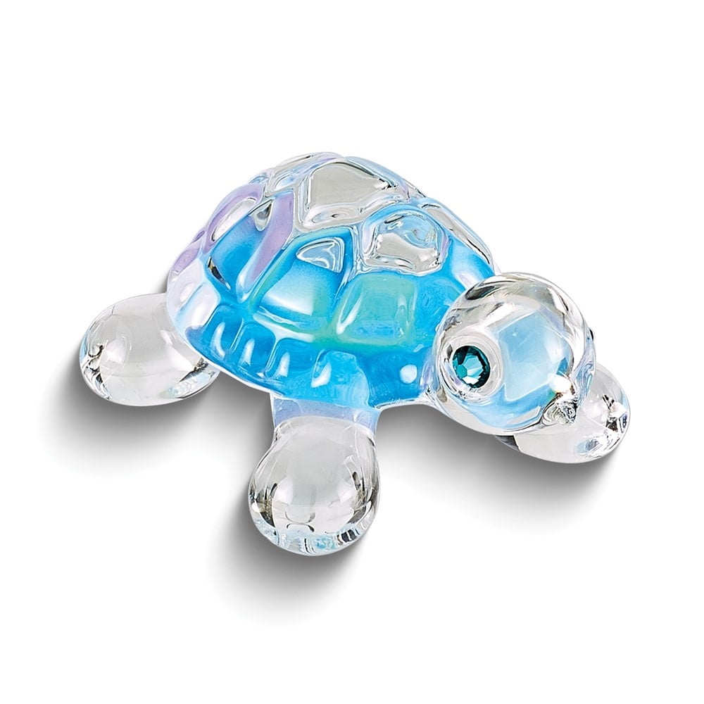 Blue Turtle Glass Figurine Ideal gift - Walmart.com