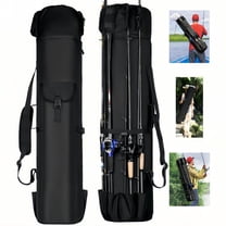 Canvas Fishing Rod Bag Carrier - Travel Case with Large Storage Space ...