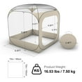 VEVOR Pop-Up Sports Tent, 72x72 in Clear Bubble Tent for 2-4 Persons ...