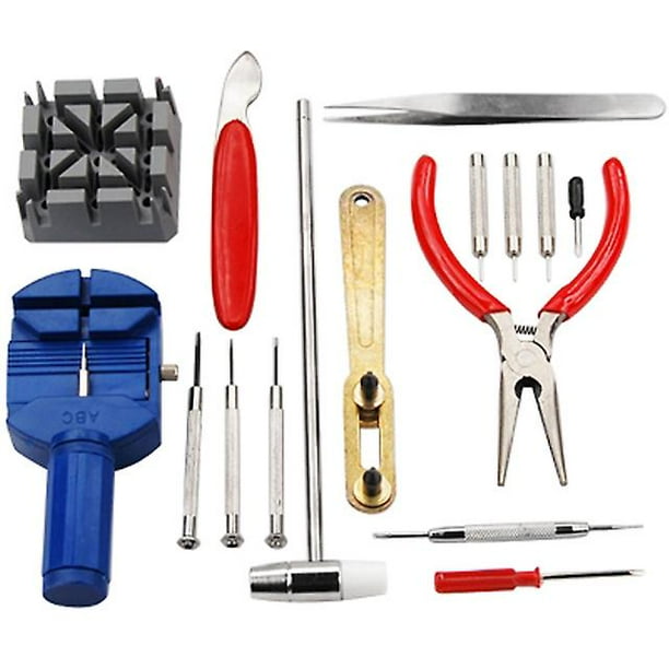 TRIXES 16 Piece Watch Repair Kit Set & Wrist Strap Adjust Pin Tool Kit ...