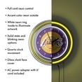 Trademark Gameroom Los Angeles Lakers Neon Analog Wall Clock with Pull ...