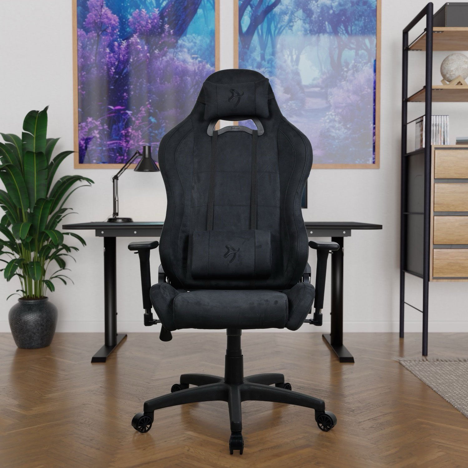 Arozzi Torretta Supersoft Fabric Gaming Chair, Pure Black - Samsclub.com