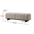 Sailvan 63" Indoor Dining Bench Upholstered Bench with Wood Legs ...