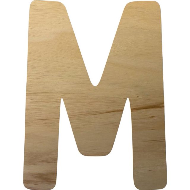 Wooden Kids Craft Letter M, Unfinished 20'' tall Bold Wood Letters, DIY ...