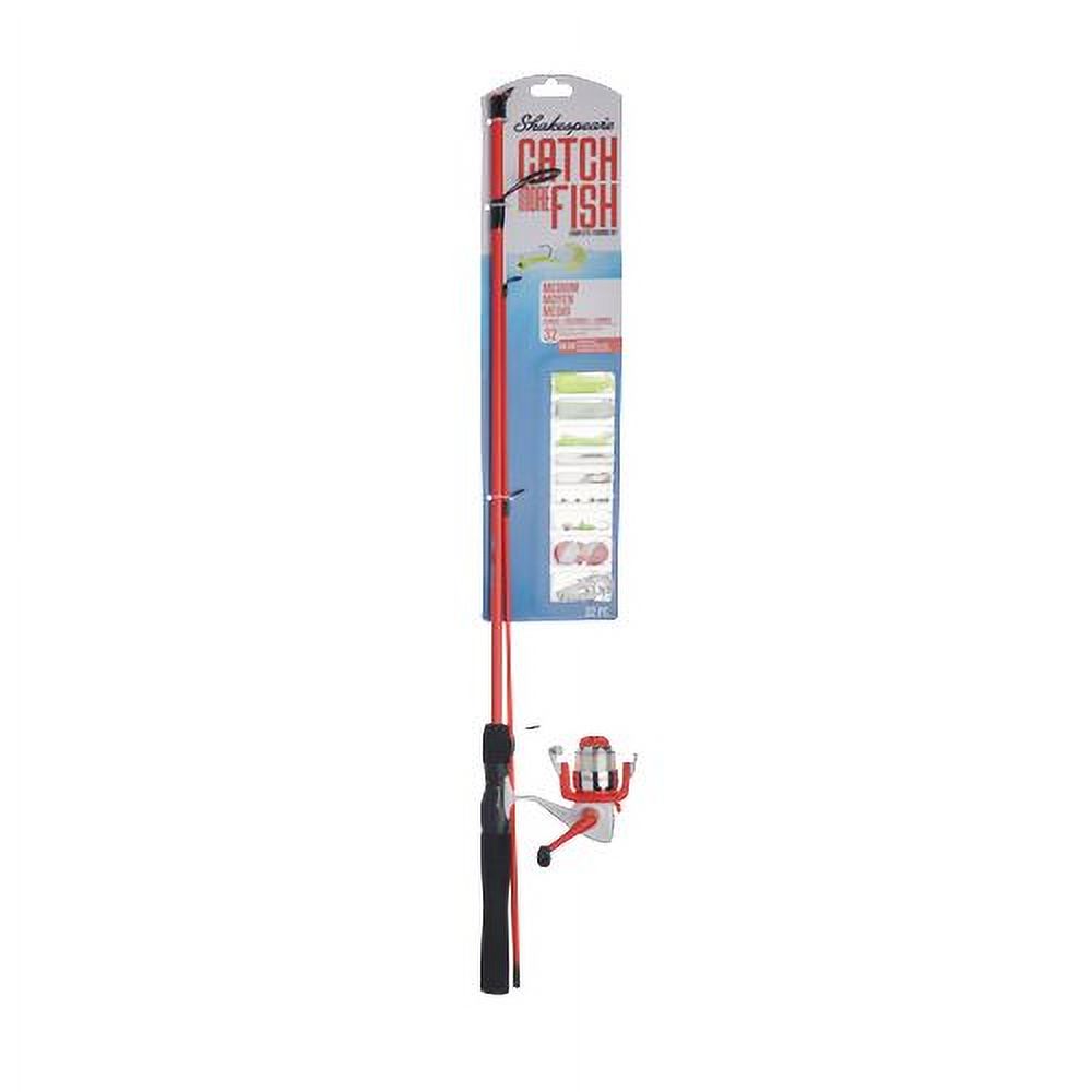 Shakespeare Catch More Fish Medium Spinning Rod & Reel Combo Kit ...