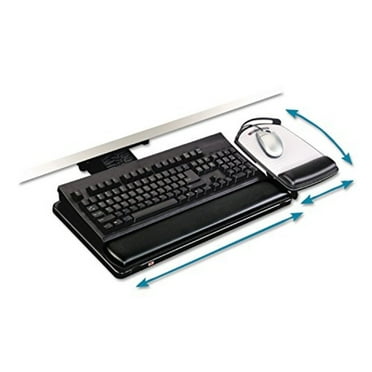 3M Sit/Stand Easy Adjust Keyboard Tray with Adjustable Keyboard and ...