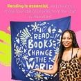 Birdy Boutique “Read Books Change the World” Tapestry – 48” x 48 ...
