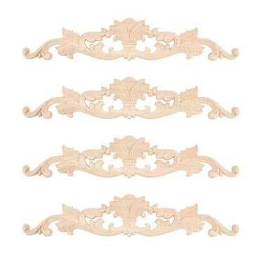 BESTOYARD Style Wood Appliques Onlays Solid Wood Decorative Trim Wall ...