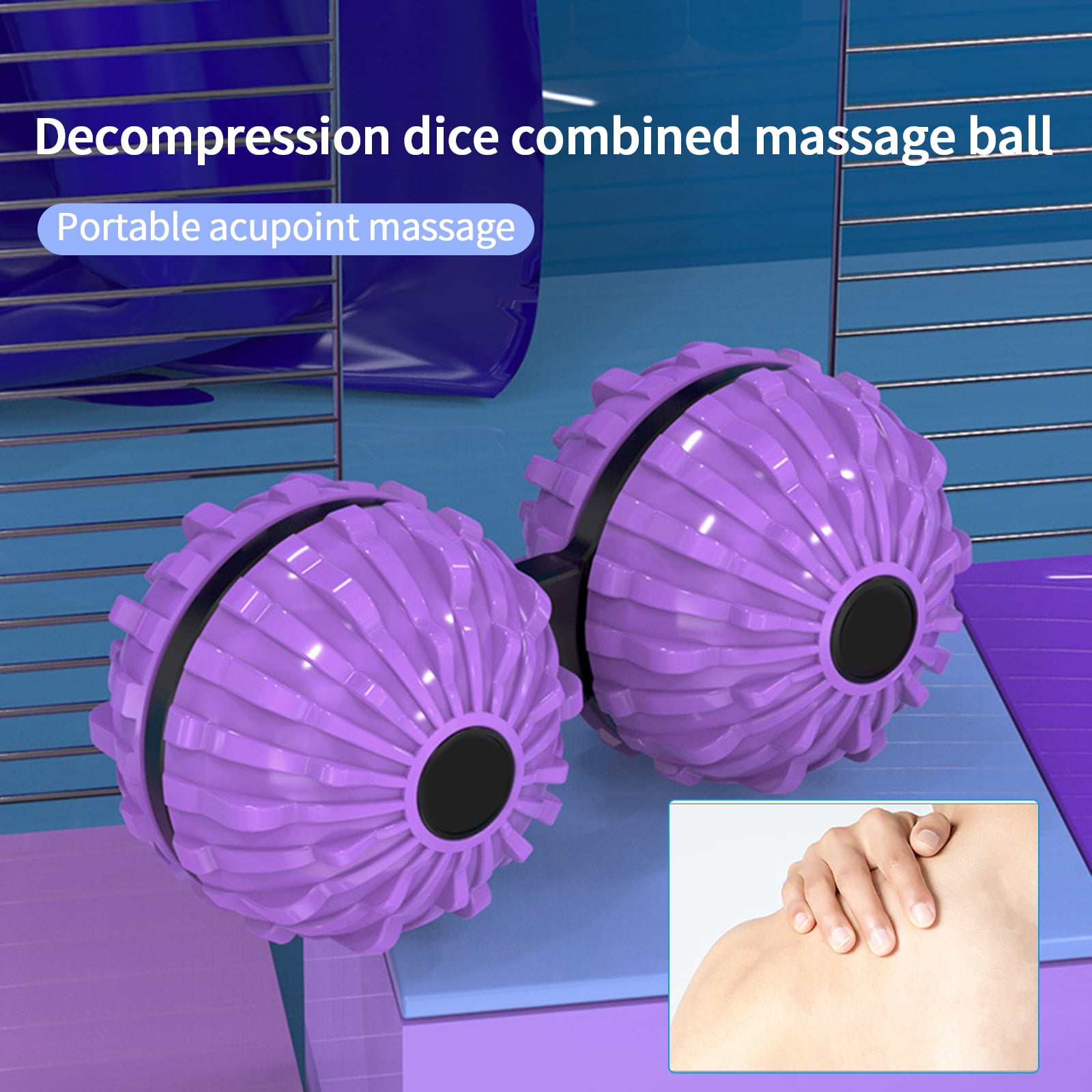 Portable One-Piece Massage Ball Stress Releasing Ball Conjoined Hand ...