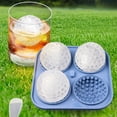 Safeglitz Shape Silicone Ice, 4 Cavity Slow Melting Ice Sphere Tray ...