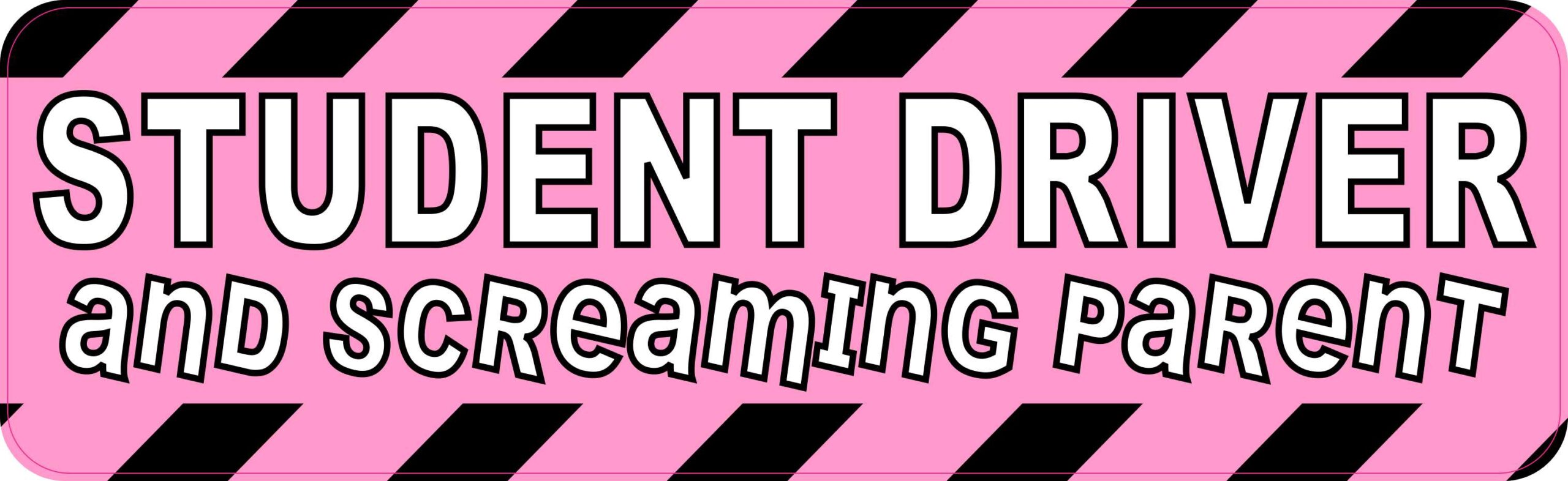 StickerTalk Screaming Parent Student Driver Vinyl Sticker, 10 inches x ...
