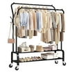Self-Standing Metal Clothing Rack, Single Rod Portable Garment Rack for ...