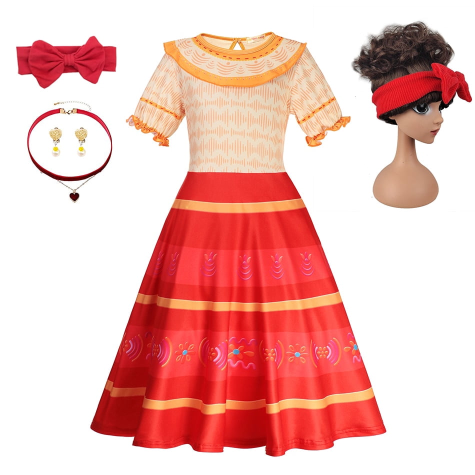 DISNEY Encanto Mirabel Isabel Madrigal Costume for Girls Halloween ...