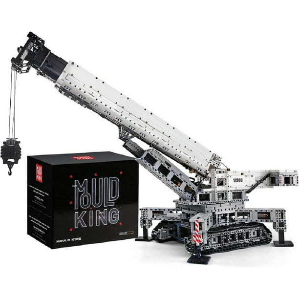 MOULD KING 17002 Remote Control Crawler Crane Truck Building Blocks Kit ...
