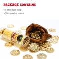 Pirate Gold Coins, Prefdo 100PCS Gold Treasure Coin Set Spanish ...