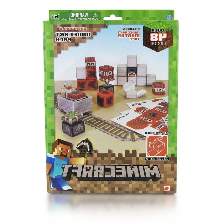 Minecraft Papercraft Bookshelf