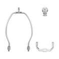 Uxcell 6 Inch DIY Lamp Shade Hardware Kit, Chrome Harp with Screw Parts ...