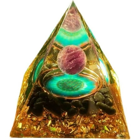 Pyramid Crystal Gravel Epoxy Resin Pyramid Ornament for Handmade Crafts ...