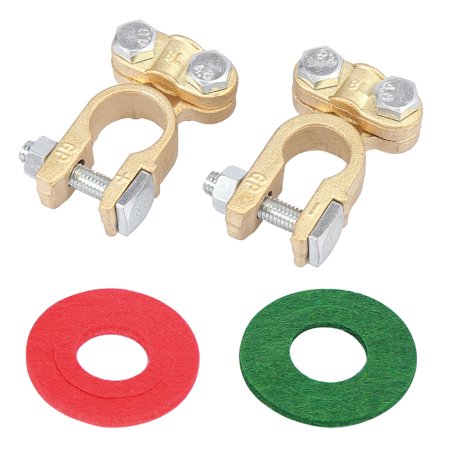 Vehicle Negative Positive Battery Post Terminal Ends Wire Clamp Set ...