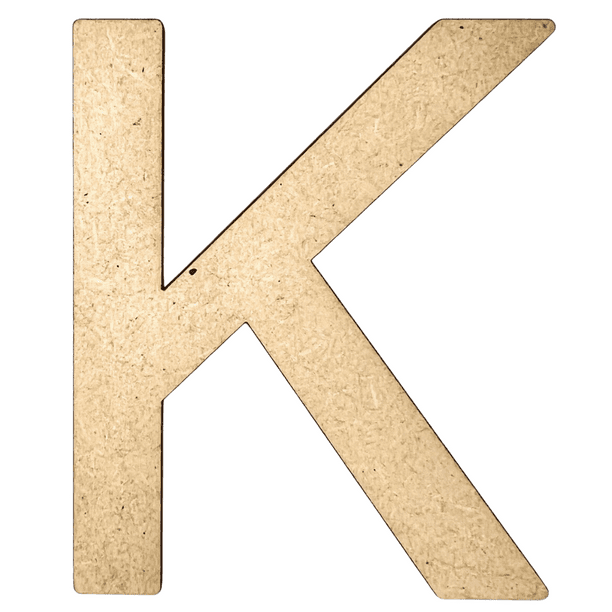 4" Tall MDF Letter K | 1/4" Thick | Krafty Supply Letters | Arial ...