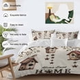 Bird Houses Duvet Cover Set Queen Size, Sparrows Home Sweet Branch Star ...