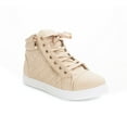 Soho Shoes Women's Leatherette Quilted Zipper Lace Up High Top Sneakers ...