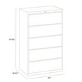 Hirsh 36 Inch Wide 5 Drawer Metal Lateral File Cabinet for Home and ...