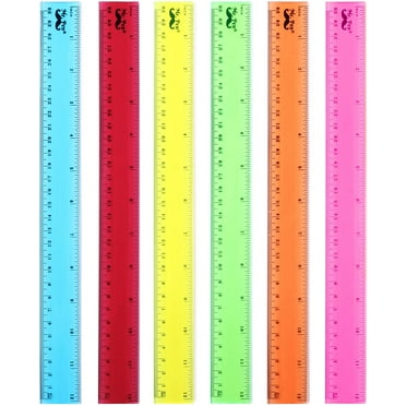 Westcott Finger Grip Ruler, 12", Metric, Imperial, Plastic, Assorted ...
