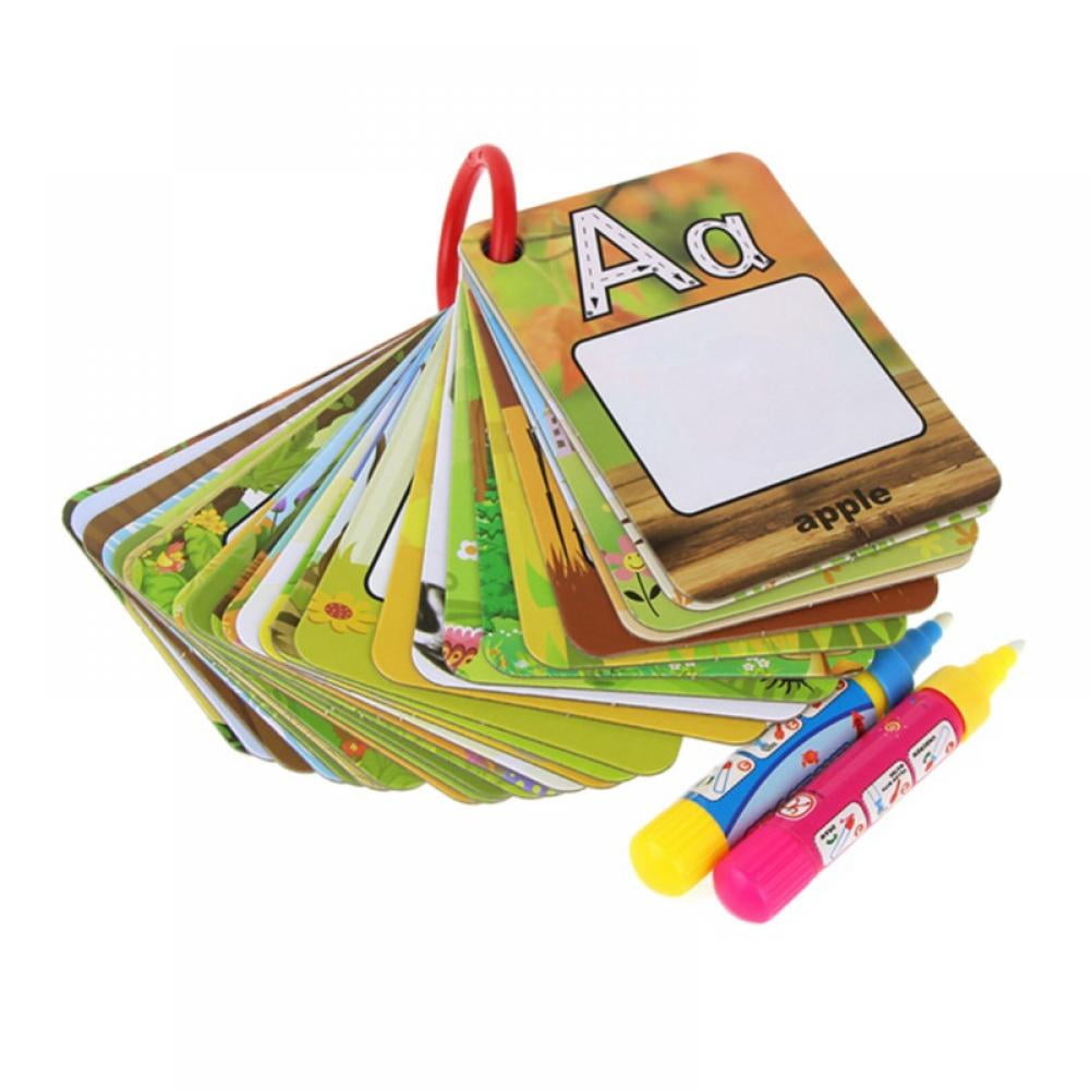 SYNPOS A-Z 26 Alphabet or Number Water Cards, Children Drawing Card for ...
