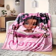 Custom Name Floral Butterfly Blanket - Soft Pink Purple Girls Book ...