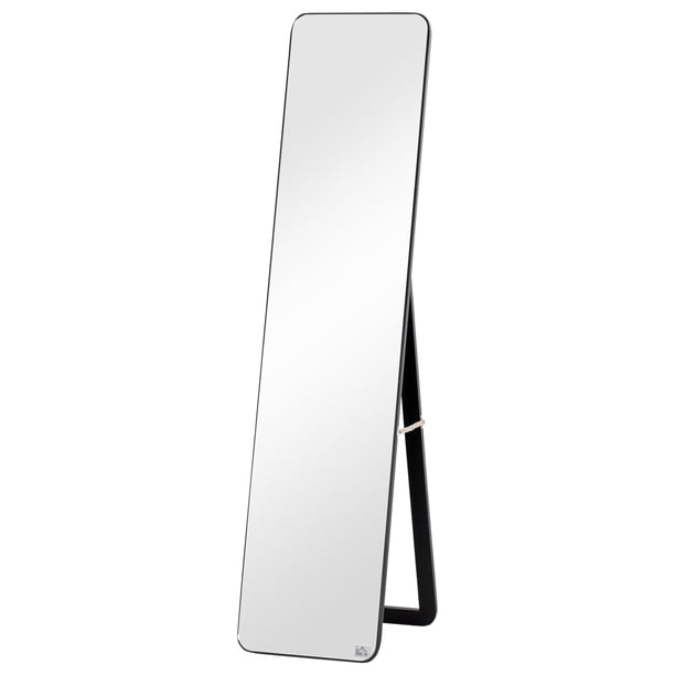 HOMCOM Full Length Mirror, Floor Standing or Wall-Mounted Long Mirror ...