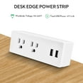 HdcTek Desk Clamp Power Strip with USB Ports Desktop Mountable Outlets ...