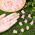 48Pcs 6 Styles Luminous Translucent Resin Pendants with Platinum Tone ...