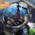 1100mAh Super Capacity Battery Military Outdoor Smart Watch Men 1.7inch ...