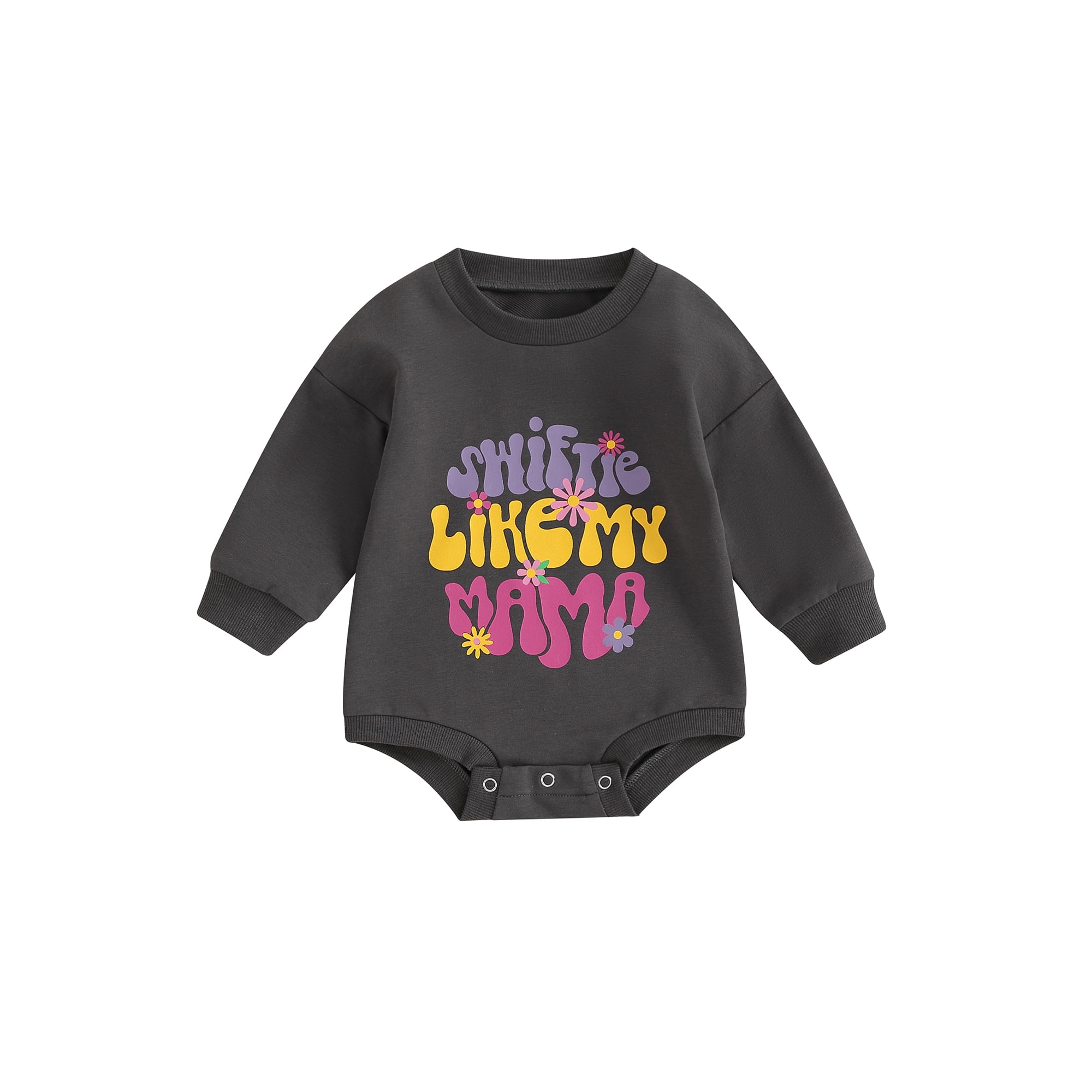Click here for Zaxarra Baby Girls Sweatshirt Romper Floral Letter... prices