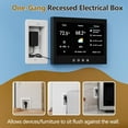 DVFR1W-1 Recessed Outlet Box, Recessed Electrical Box for Wall Mount TV ...