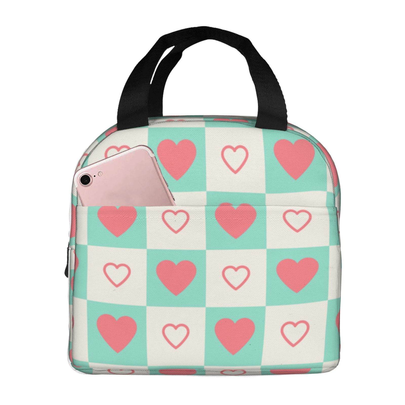 Reusable Lunch Bag, Insulated Lunch Bag for Women Men - Plaid Love ...