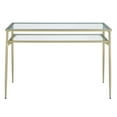 Walker Edison Modern Glass Tiered Writing Desk, Gold - Walmart.com