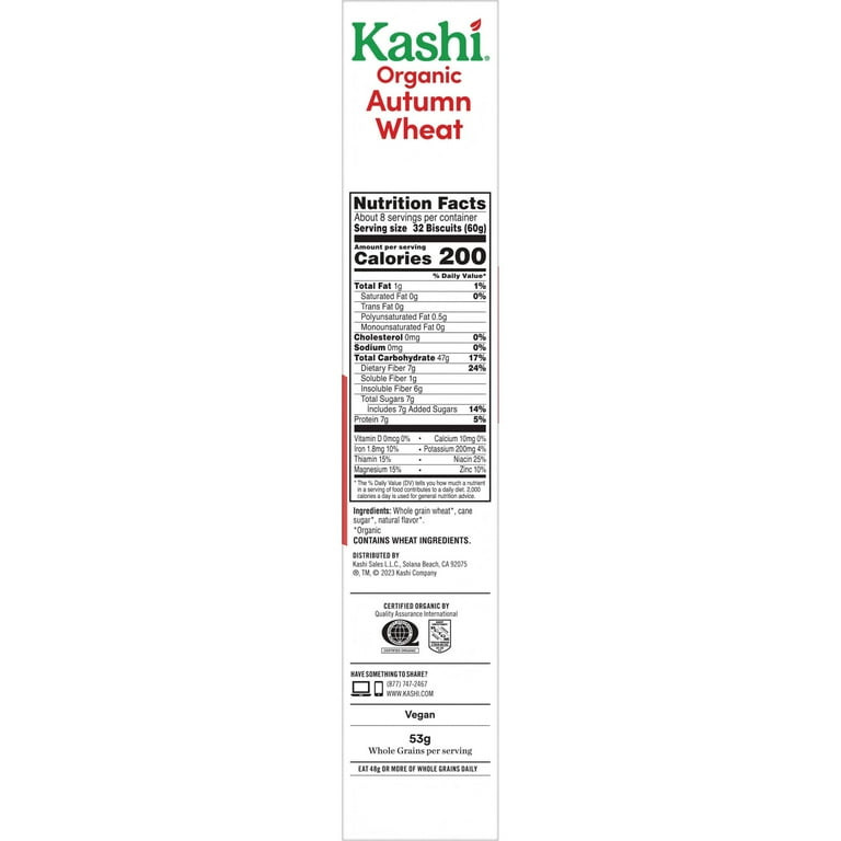 Kashi Cereal Food Label