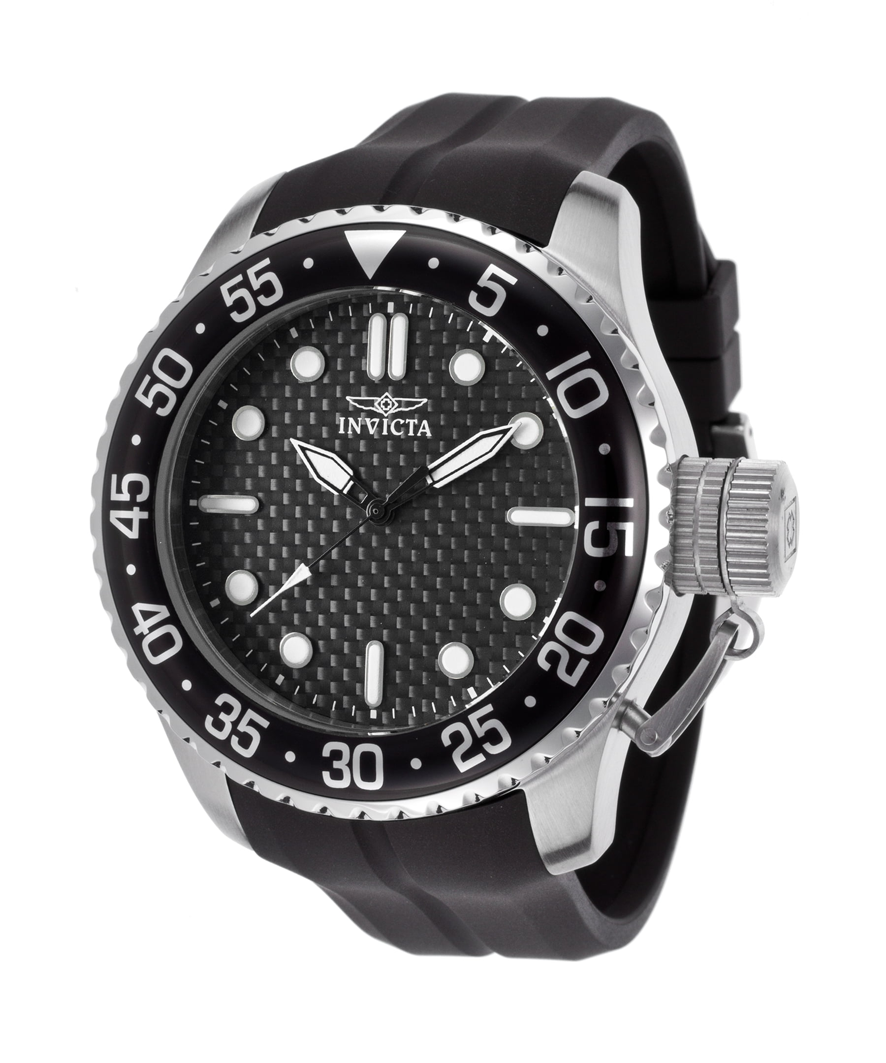 Invicta - Invicta Men's Pro Diver Black Silicone and Dial - Walmart.com ...