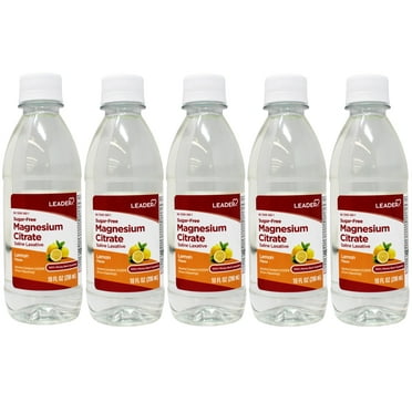 Magnesium Citrate 10 Oz. (296 ml) Saline Laxative Oral Solution (Foster & Thrive Lemon Flavor ...