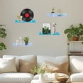 4Pcs Rectangle Acrylic Floating Bookshelf Wall Mounted Display Shelf ...
