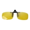 Rectangle Clear Yellow Lens Rimless Clip On Night Vision Driving ...