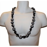 Hawaii Black Kukui Nut Leis with White Turtle 32 Inches - Walmart.com