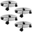 4 Pack Heavy-Duty Metal Plant Rollers, Large Rolling Stand Base with ...